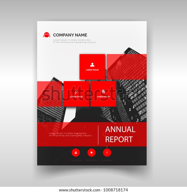 Red Square Business Flyer Template Stock Vector (Royalty Free) 1008718174