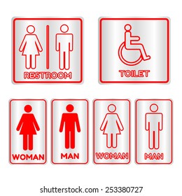 Restroom Icons Vector Stock Vector (Royalty Free) 164929925