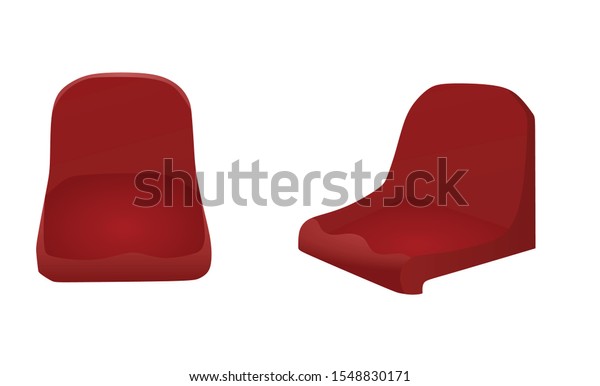 Red Stadium Seat Vector Illustration: vector de stock (libre de ...