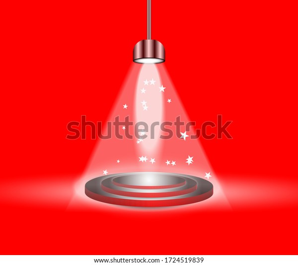 Red Stage Lighting Design Background Stock Vector (Royalty Free ...