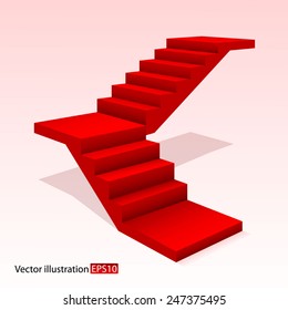 Red Stair Stock Vector (Royalty Free) 170734679 | Shutterstock