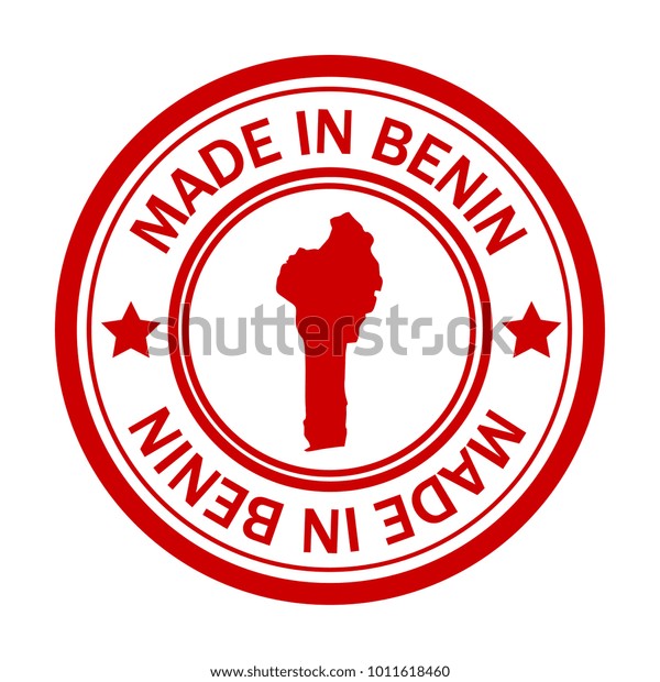 Red Stamp Made Map Benin Stock Vector (Royalty Free) 1011618460 ...