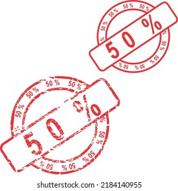 Red Stamp Sticker 50 Text Set Stock Vector (Royalty Free) 2184140955 ...