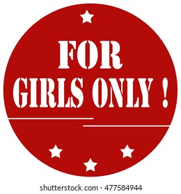 Red Stamp Text Girls Onlyvector Illustration Stock Vector (Royalty Free ...