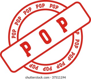 Red Stamp Word Pop: vector de stock (libre de regalías) 37511194 ...