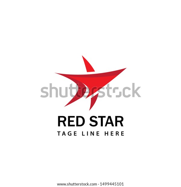 Red Star Arrow Logo Design Stock Vector (Royalty Free) 1499445101