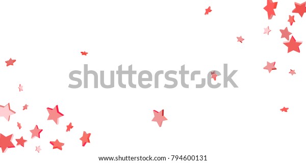 Red Star Confetti Falling Stars On Stock Vector (Royalty Free ...