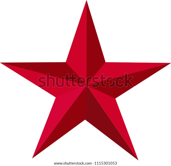 Red Star Isolated On White Ground Stock Vector (Royalty Free) 1115301053