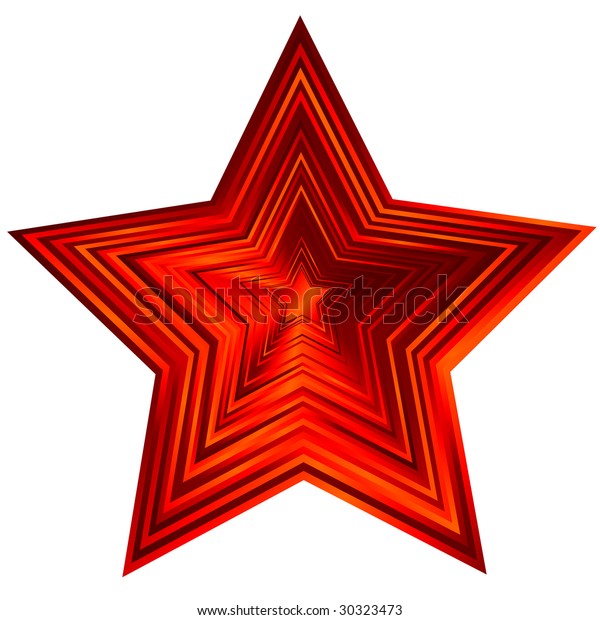 Red Star Isolated On White Background Stock Vector (Royalty Free ...