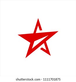 Red Star Logo Simple Concept Stock Vector (Royalty Free) 1111701875 ...