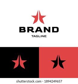 Red Star Road Logo Vector Minimalism Stock Vector (Royalty Free ...