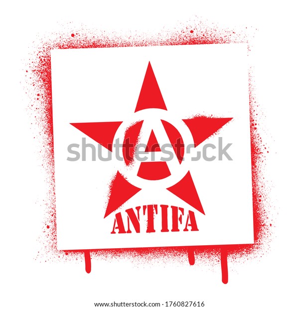 Red Star Spray Paint Graffiti Stencil Stock Vector (Royalty Free ...