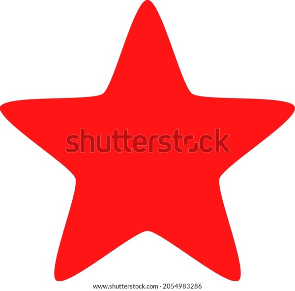 Red Star Vector Illustration Flat Illustration Stock Vector (Royalty ...