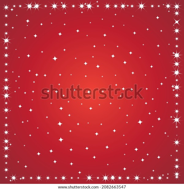 Red Starry Sky Stars Border Vector Stock Vector (Royalty Free ...