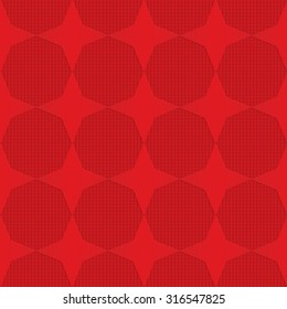 Red Stars On Checkered Backgroundseamless Geometric Stock Vector ...