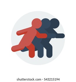 Red Stick Man Falling Behind Two Stock Vector (Royalty Free) 543215194 ...