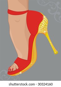 Red Stiletto Shoe Stock Vector (Royalty Free) 30324160 | Shutterstock