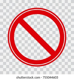 Vektor Stok No Sign Isolated On Transparent Background (Tanpa Royalti ...