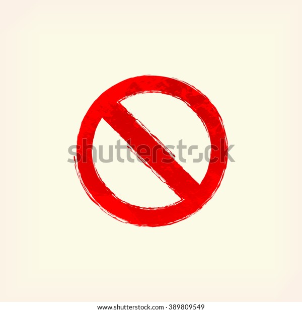Red Stop No Sign Icon Symbol Stock Vector (Royalty Free) 389809549