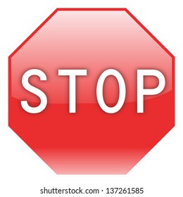 Red Stop Road Sign Stock Vector (Royalty Free) 137261585 | Shutterstock