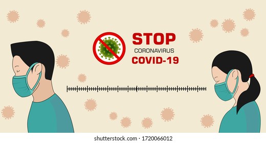Red Stop Sign Coronavirus Stop Coronavirus Stock Vector (Royalty Free ...