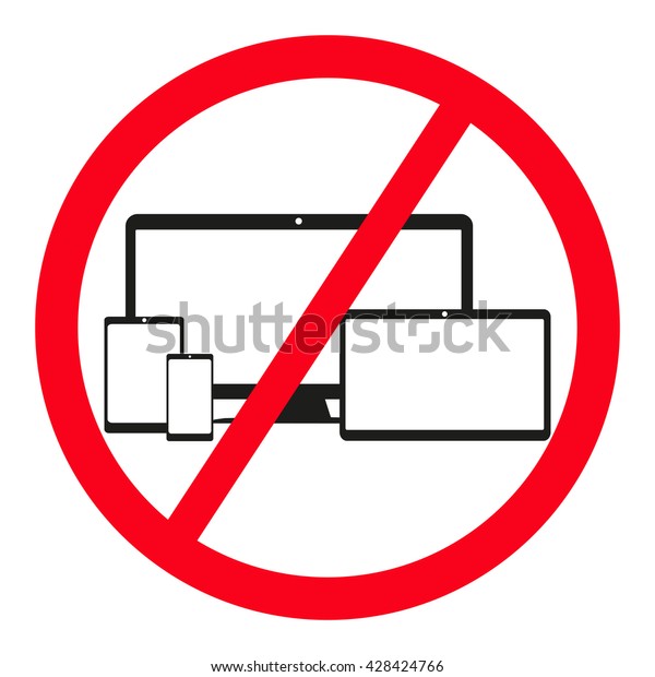 Red Stop Sign Gadgets Stock Vector (Royalty Free) 428424766