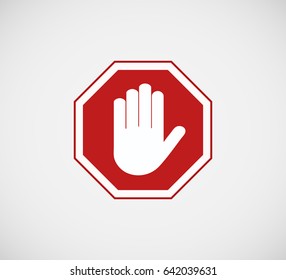 Stop Sign Red Color Vector Eps: เวกเตอร์สต็อก (ปลอดค่าลิขสิทธิ์ ...