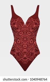 Red Swimsuit Design Illustration Red Swimsuit 스톡 일러스트 1148201780 ...