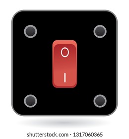 Red Switch Black Stand Stock Vector (Royalty Free) 1317060365 ...