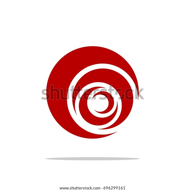 Red Swoosh Rose Logo Template Illustration Stock Vector (Royalty Free ...