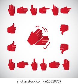 Red Symbols Hands Stock Vector (Royalty Free) 610319759 | Shutterstock