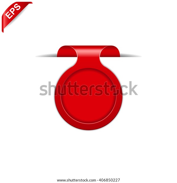 Red Tag Icon Vector Banner Isolated Stock Vector (Royalty Free ...