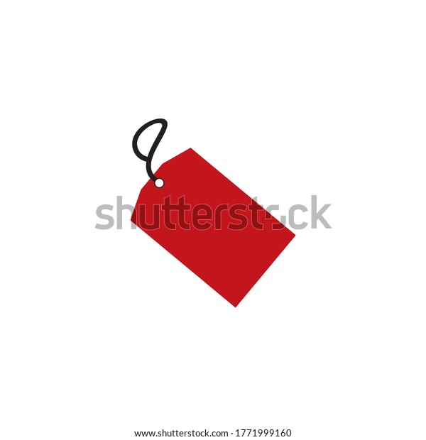 Red Tag Label Logo Design Vector Stock Vector (Royalty Free) 1771999160 ...