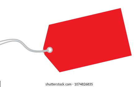Red Tag On White Background Stock Vector (Royalty Free) 1074826835 ...