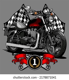 Red Tank Motorcycle Vector Template Stock Vector (Royalty Free ...