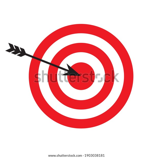 Red Target Arrow Center On White: Vector có sẵn (miễn phí bản quyền ...