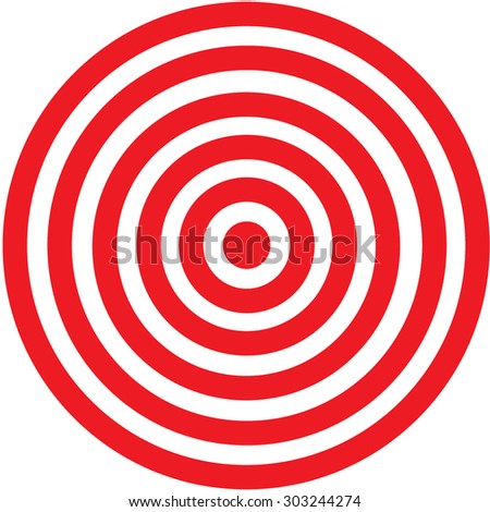 Red Target Icon On White Background Stock Vector (Royalty Free ...