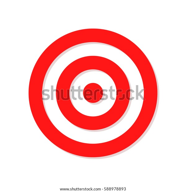 Red Target Sign Target Isolated On Stock Vector (Royalty Free) 588978893