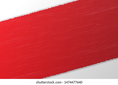 Red Tear Paper On White Background Stock Vector (Royalty Free ...
