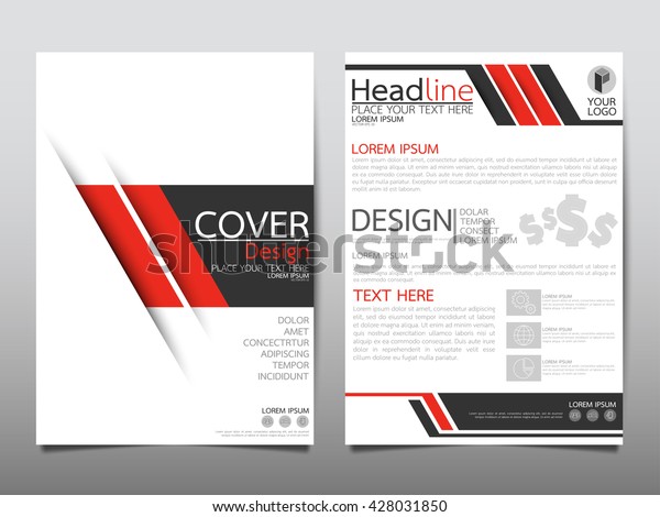 Red Technology Annual Report Brochure Flyer Stock Vector (Royalty Free ...