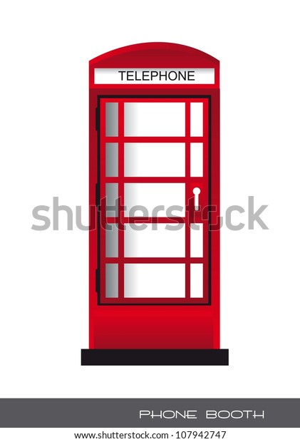 Red Telephone Booth London Vector Illustration Stock Vector (Royalty ...