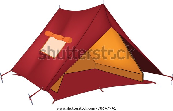 Red Tent Cartoon Stock Vector (Royalty Free) 78647941