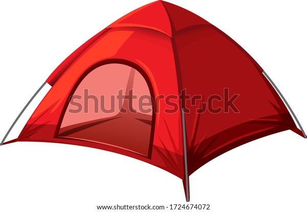 Red Tent On White Background Illustration Stock Vector (Royalty Free ...