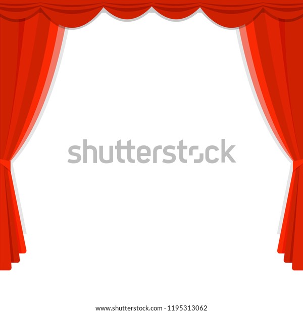 Red Theater Curtain Vector Transparent Background: เวกเตอร์สต็อก (ปลอด ...