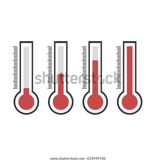 Red Thermometers Vector Illustration Stock Vector (Royalty Free ...