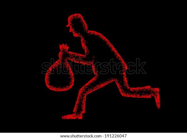 Red Thief Icon: vector de stock (libre de regalías) 191226047 ...