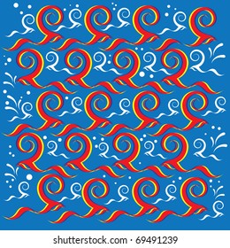Female Decorative Faces Vector Seamless Pattern Stock Vector (Royalty ...
