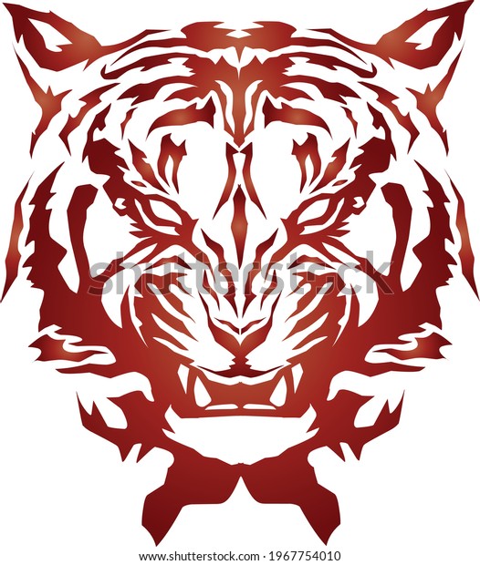 Red Tiger Logo Gaming Team Stock Vector (Royalty Free) 1967754010 ...