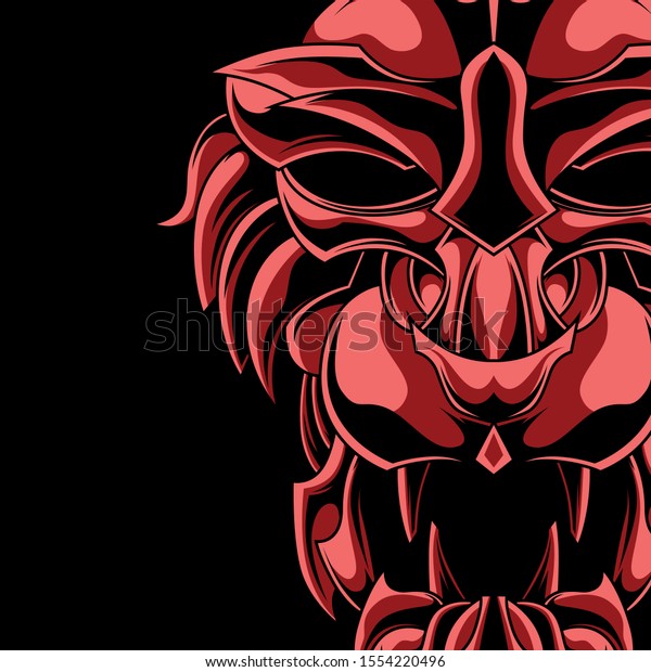Red Tiger Poster Design Commercial Use Stock Vector (Royalty Free ...