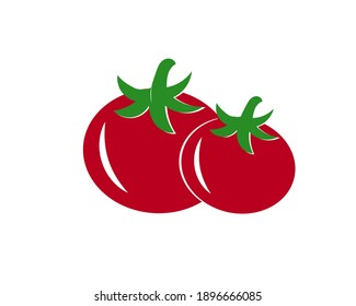Tomato Fruit Icon Vector Symbol Isolated: เวกเตอร์สต็อก (ปลอดค่า ...
